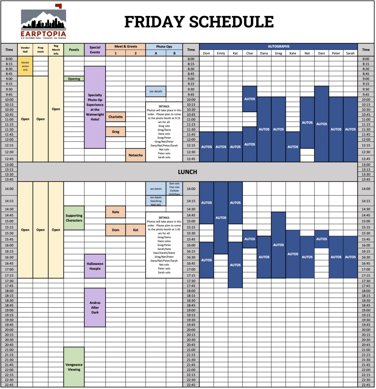 Schedule - Earptopia