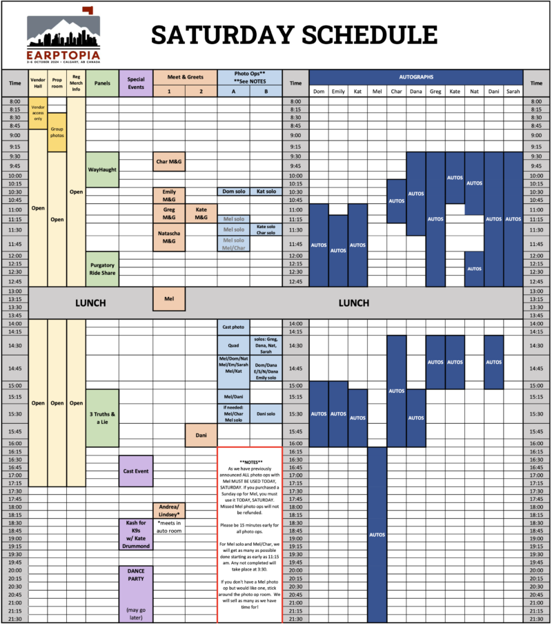 Schedule - Earptopia